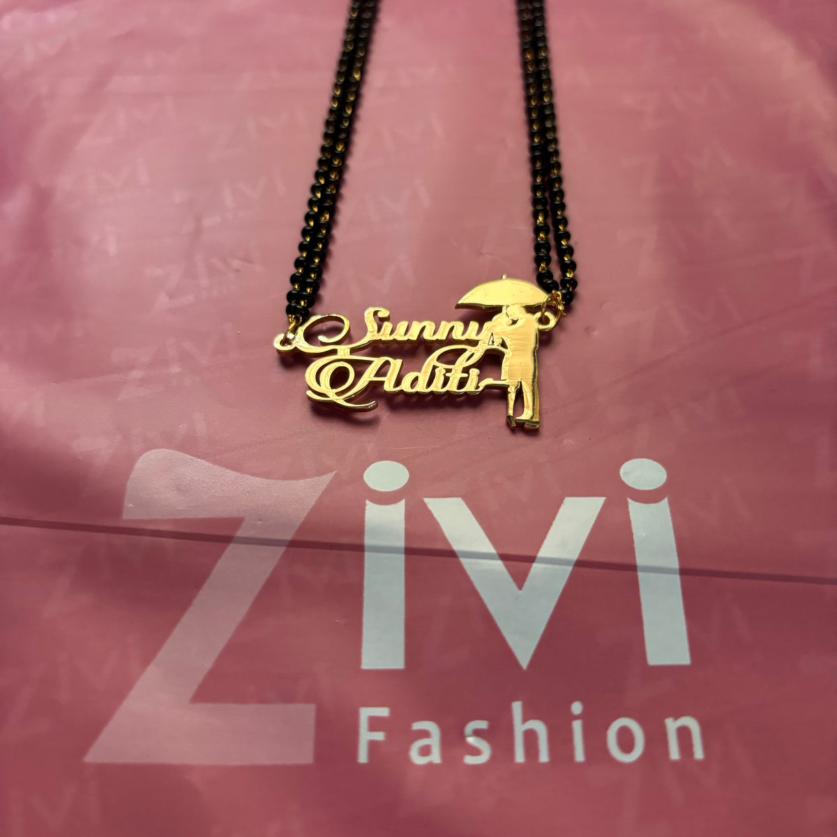 Umbrella Couple Name Necklace – Zivi Fashion