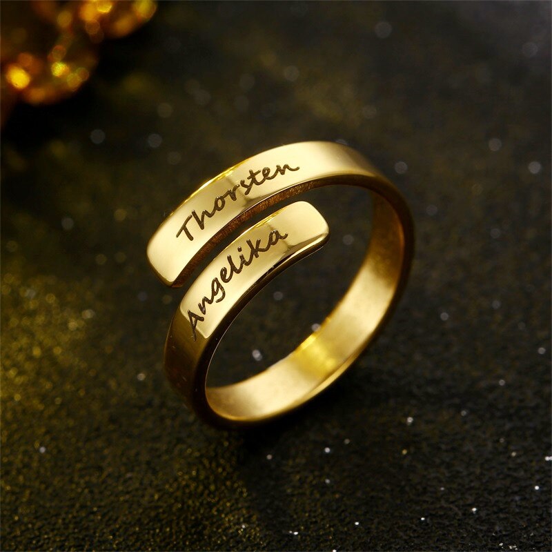 Engraved Name Ring – Zivi Fashion