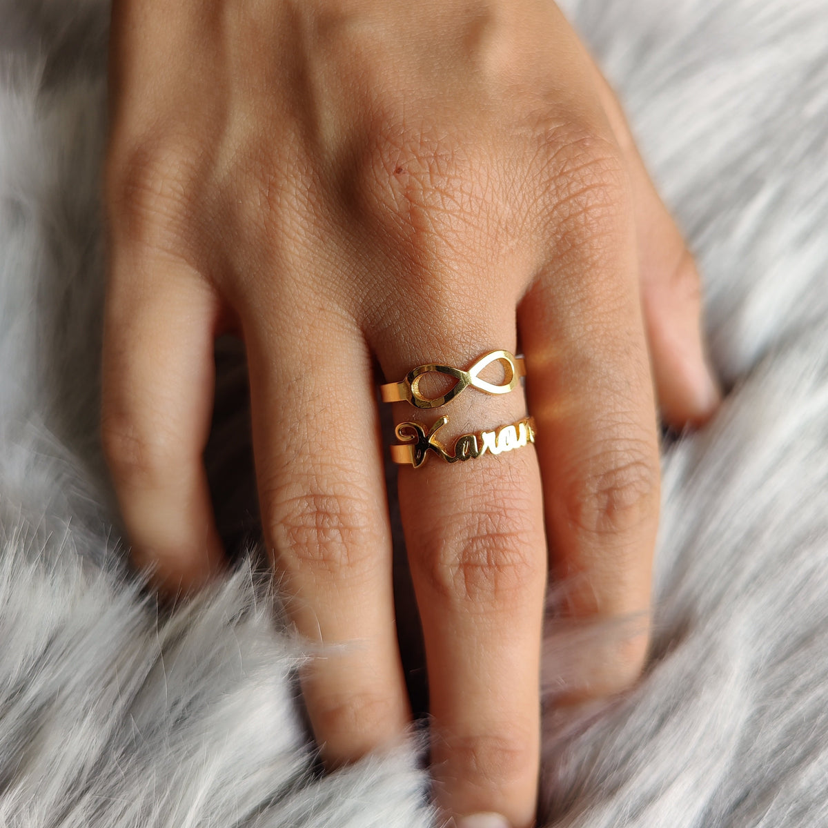 Customize Infinite Name Ring – Zivi Fashion