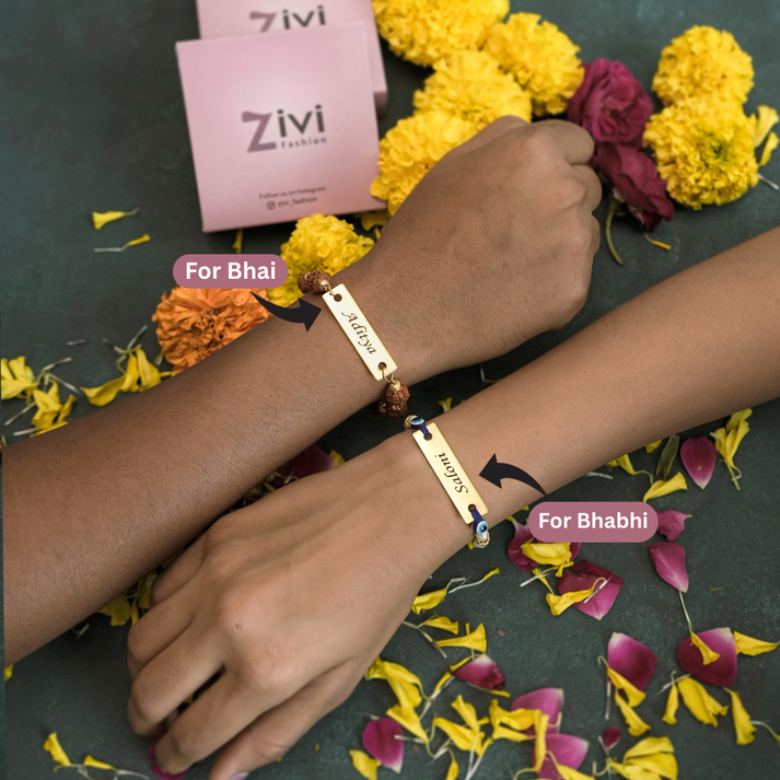 Combo Rakhi for Bhai and Bhabhi – Zivi Fashion